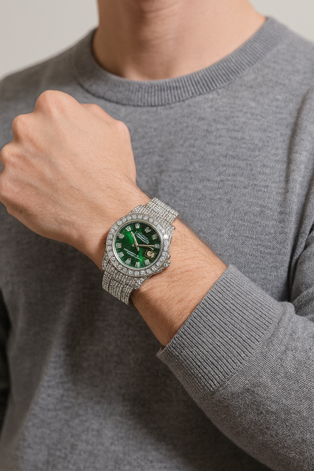 Rolex DateJust Plateado Verde – Golden Hour Colombia